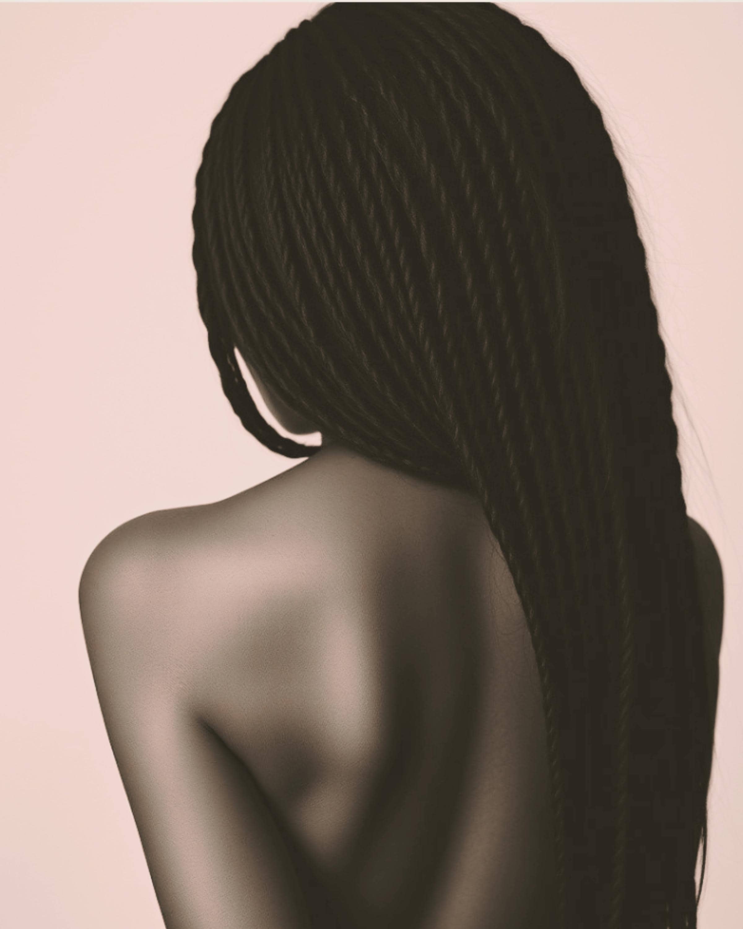 Beautiful Black Woman - Faceless Back Brown, Assisted AI Generated Art - Etsy