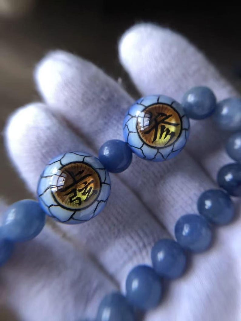 Douma & Akaza-inspired Eye Bead Bracelets – Handmade Gothic Resin Eye ...