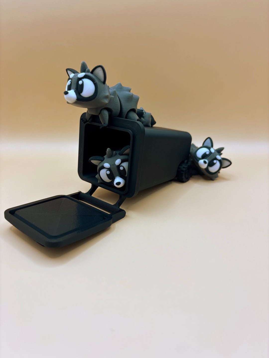 Rocky the Articulated Flexi Raccoon & His Trash Can! – Flexible Fun ...