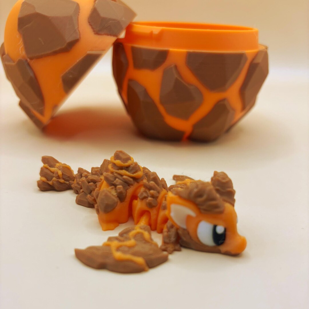 Varnak the Volcanic & His Display Egg – Articulated Dragon With Fiery ...