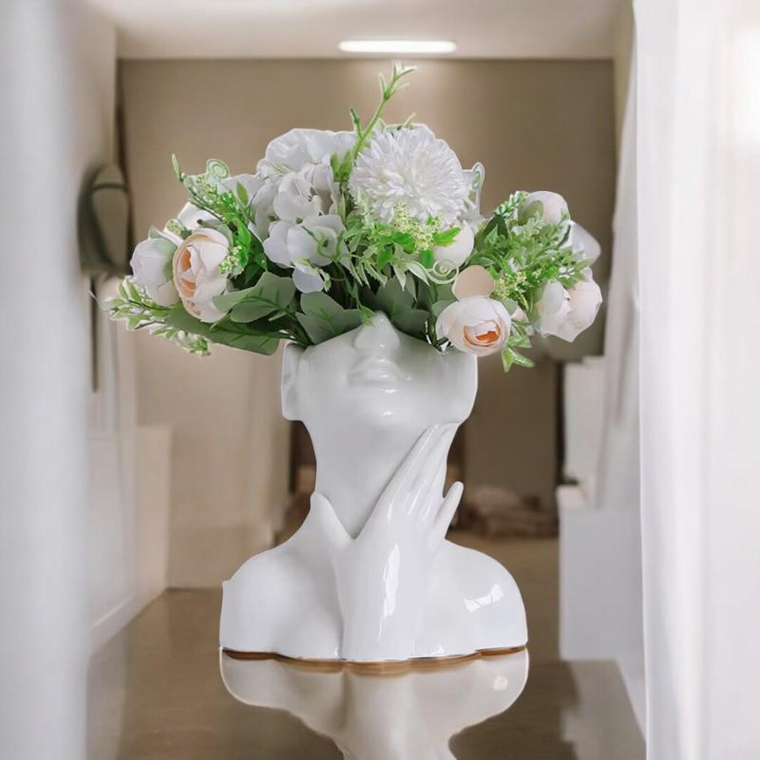 Nordic Ceramic Female Form Vase Modern Decorative Flowerpot for Bedroom ...