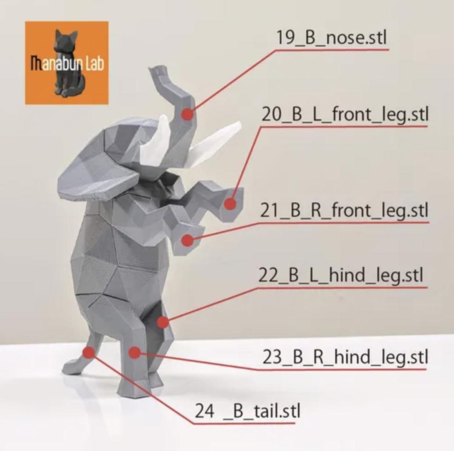 Magnetic Low-poly Elephant Puzzle | Unique and Fun 3D Puzzle for Kids ...