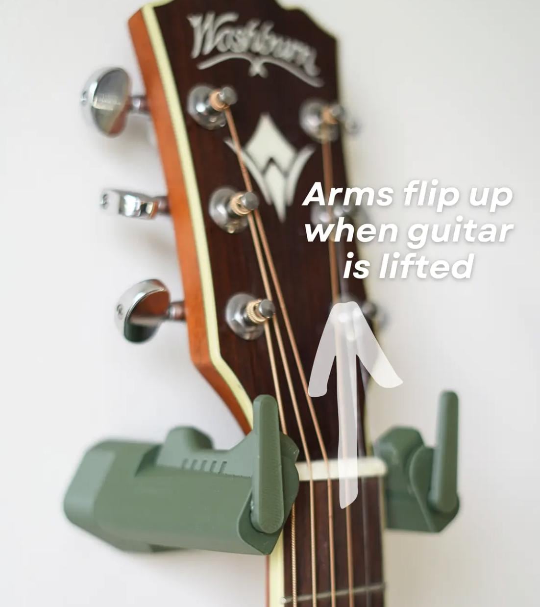 Auto-locking Guitar Wall Mount | Secure & Satisfying Guitar Display - Etsy