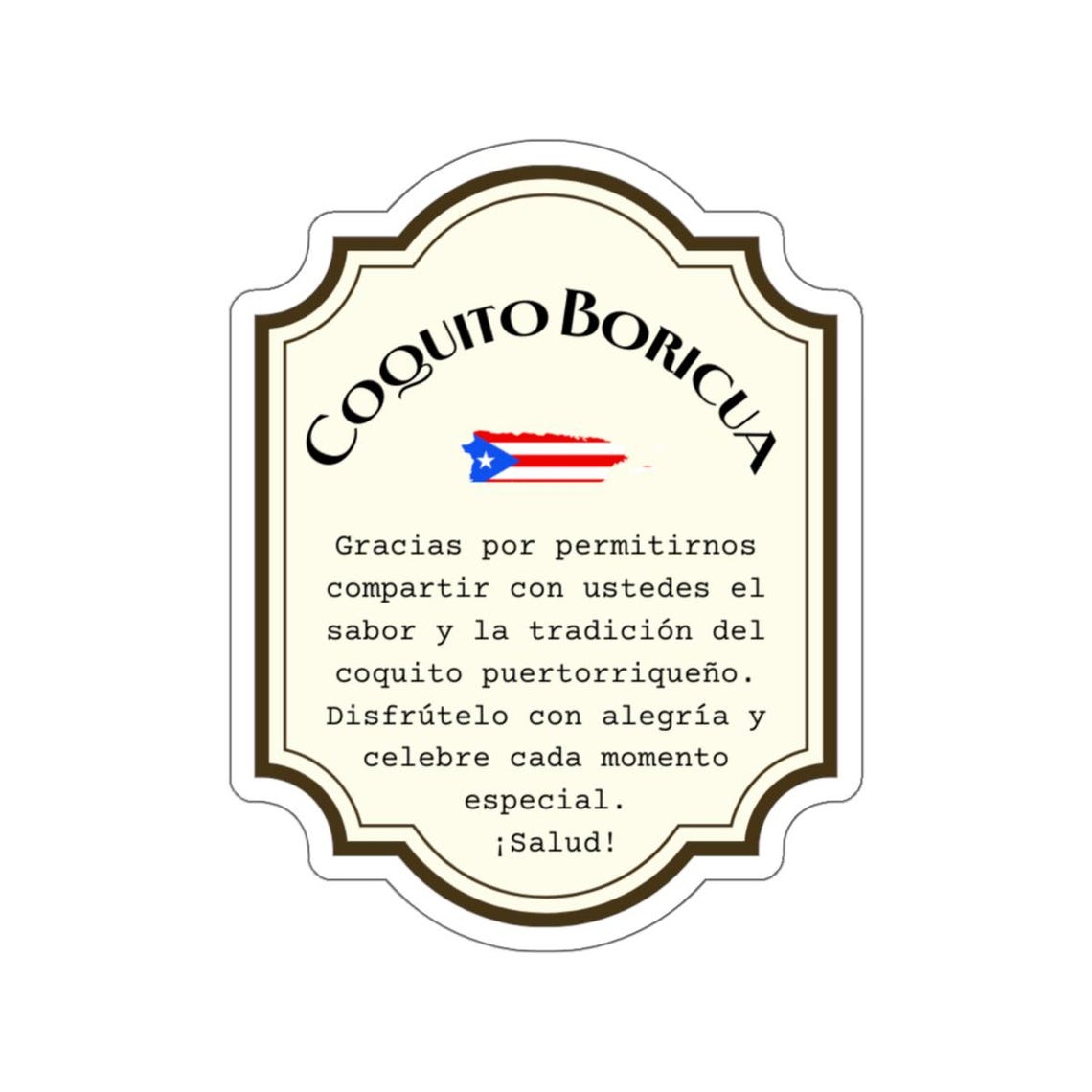 Coquito Bottle Label Pack of 6, 4x4 - Etsy