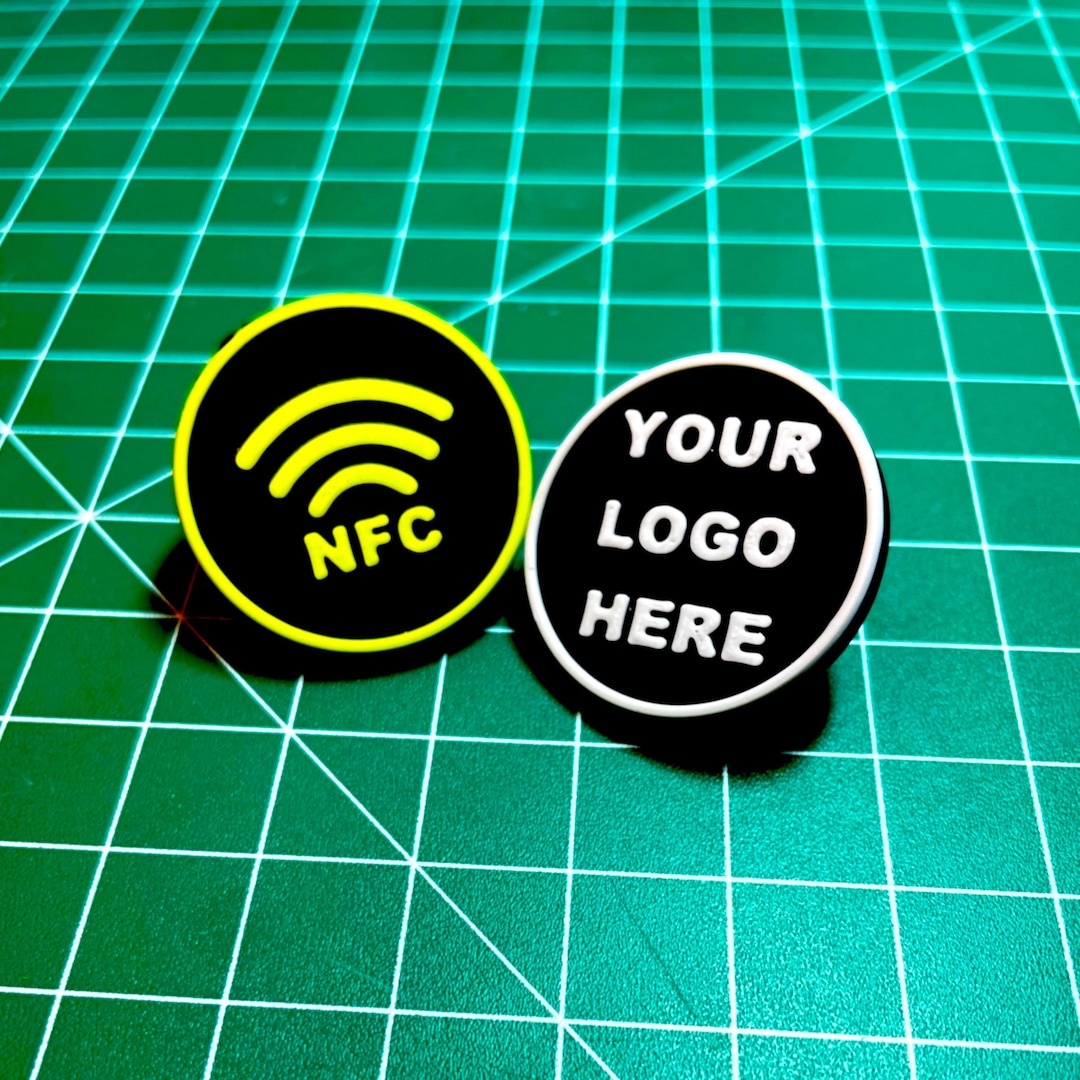 Custom NFC 3D Logo Pins | Tap to Share: Socials, Contact, Linktree ...