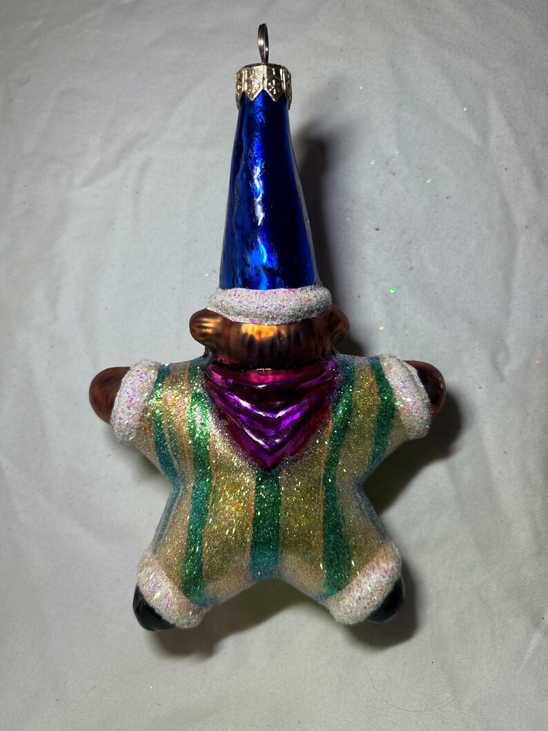 Christopher Radko Star Bear Ornament Striped Teddy - Etsy