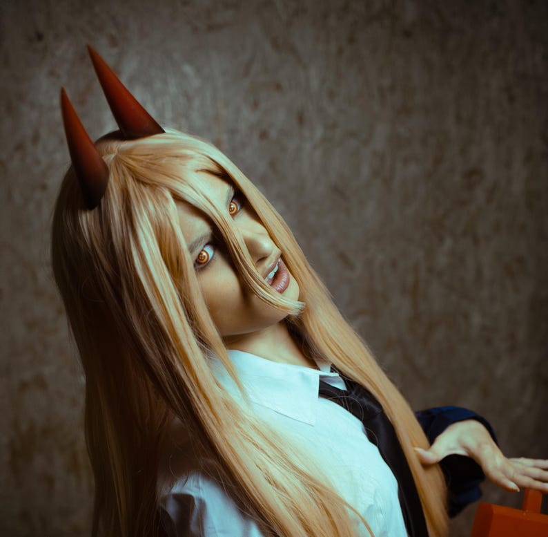 Power’s Horns - Chainsaw Man | 3D Print File | Anime Cosplay ...