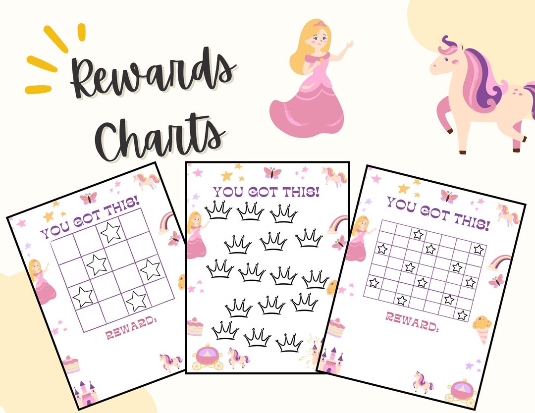 Princess Rewards Chart: Printable Chore & Behavior Tracker (PDF) - Etsy