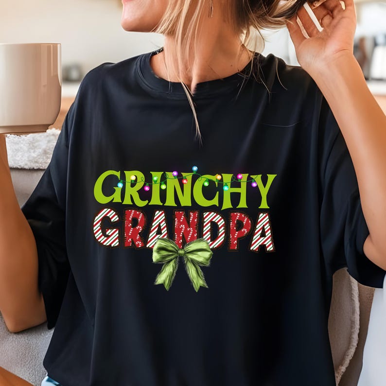 Grinchy Grandpa Png Design for Shirt Sublimation, Grinch Christmas Svg ...