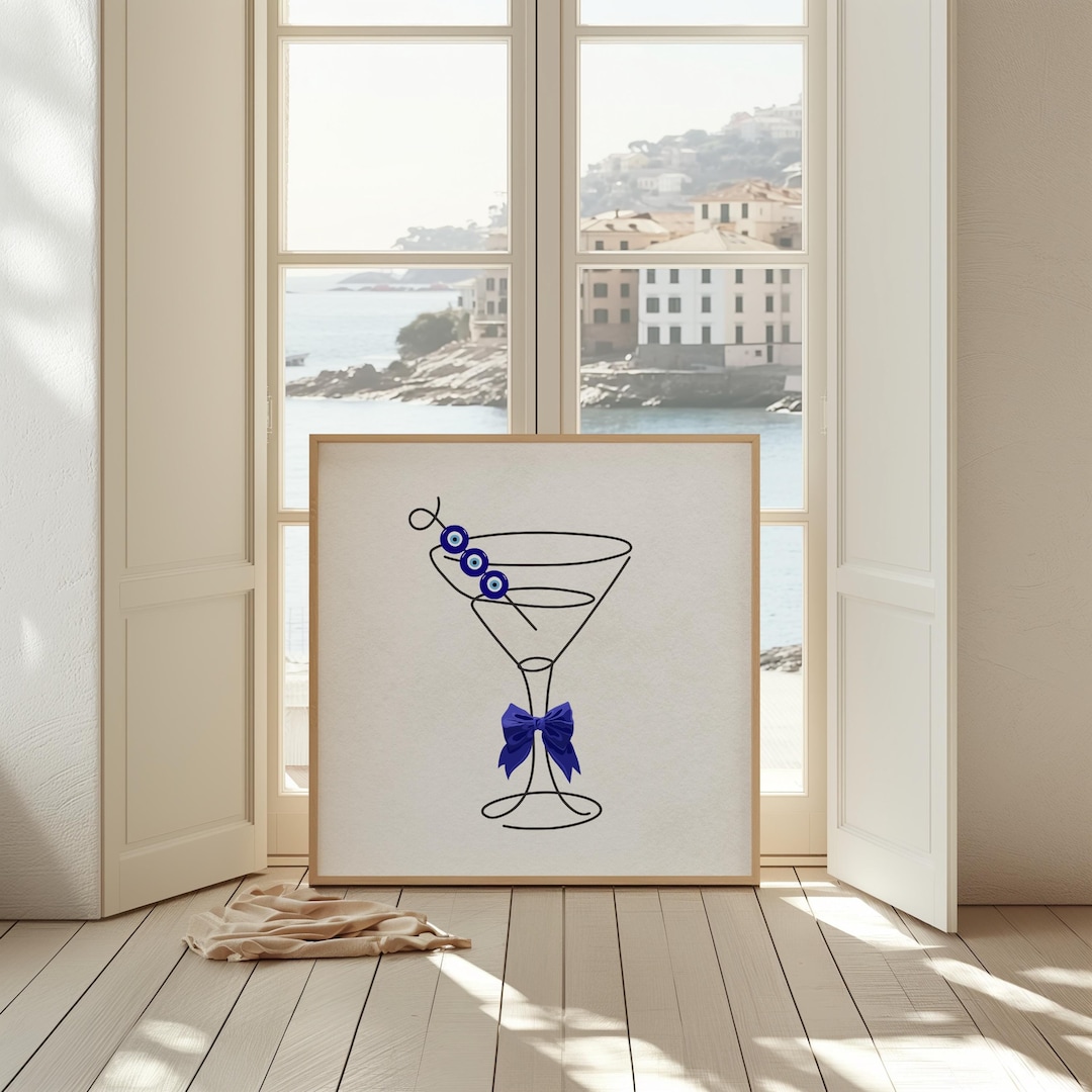 Evil Eye Espresso Martini, Cocktail Wall Art, Bar Cart Accessories ...