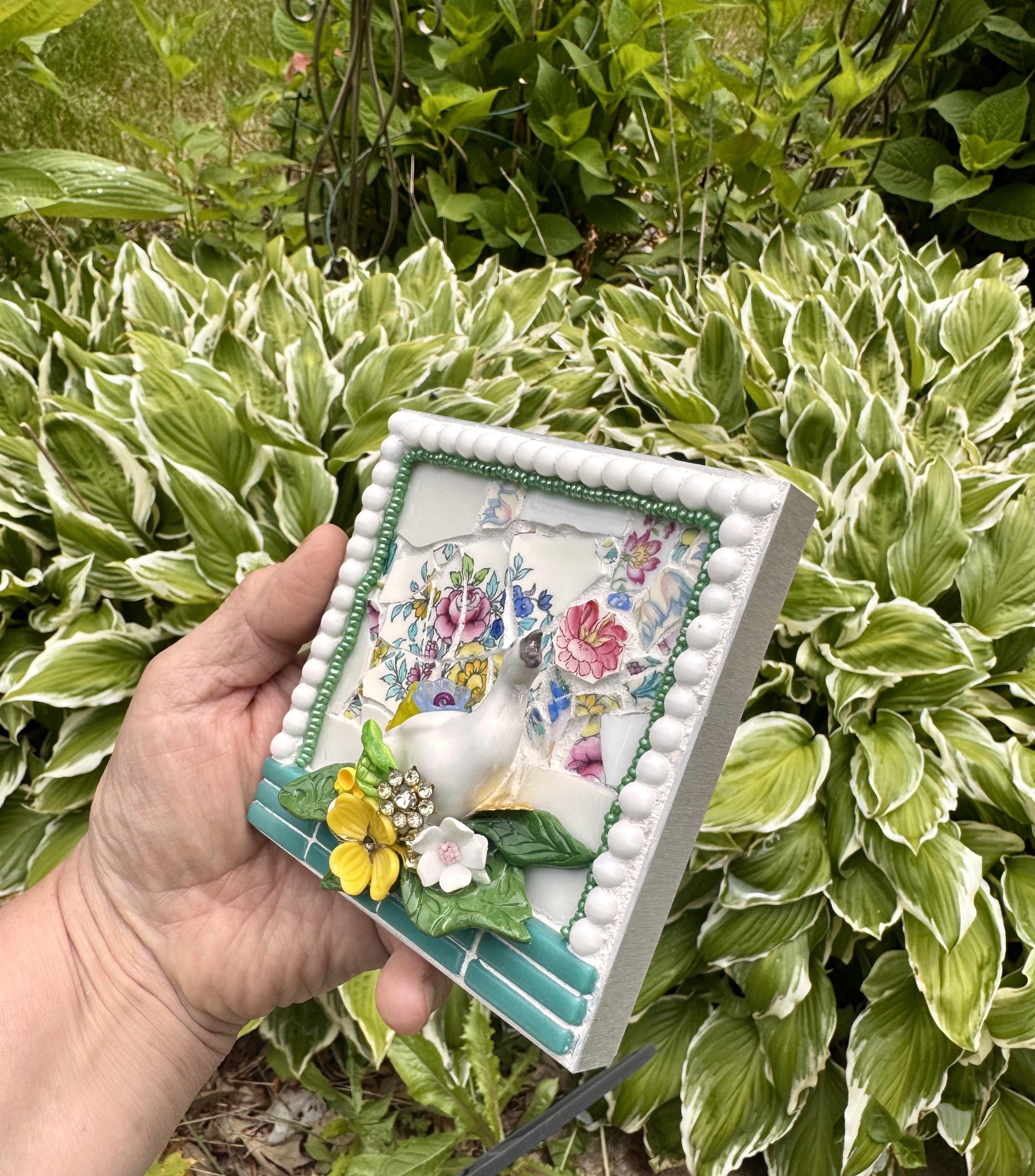 SILLY GOOSE Mosaic Art, Decor, Picassiette Style - Etsy