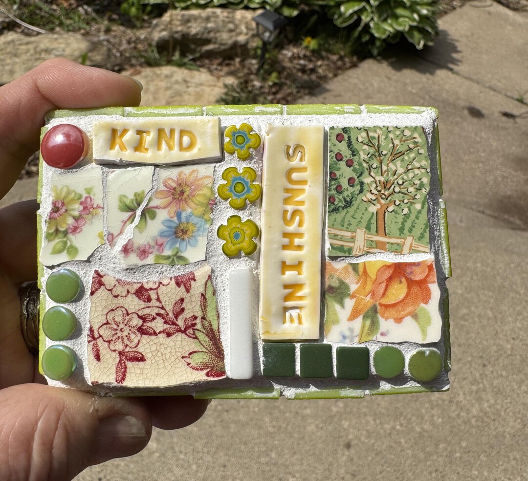 You Are KIND, Just Like SUNSHINE Mosaic Art, Pique Assiette - Etsy