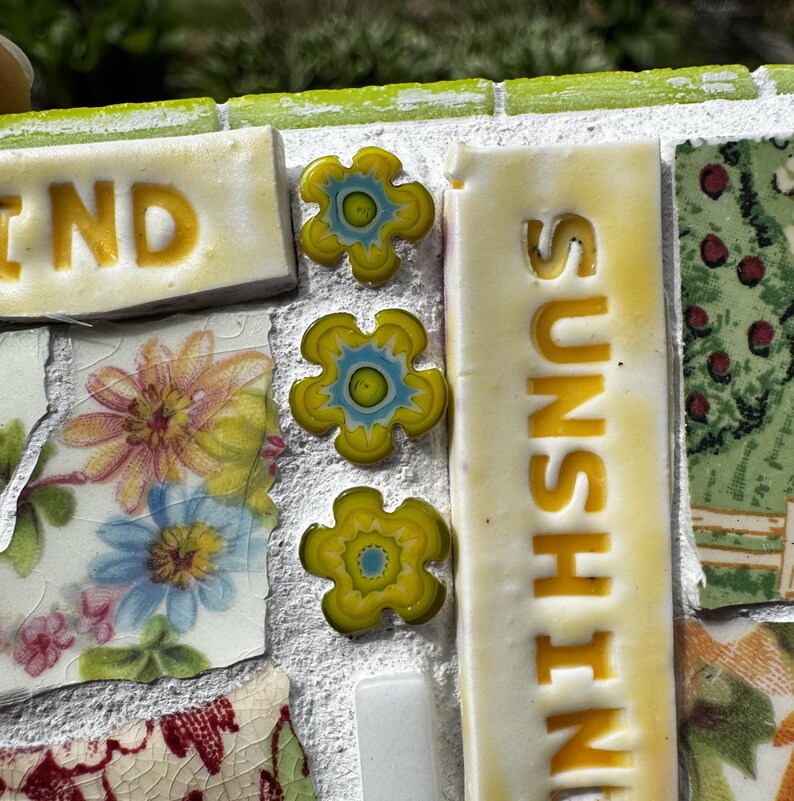 You Are KIND, Just Like SUNSHINE Mosaic Art, Pique Assiette - Etsy