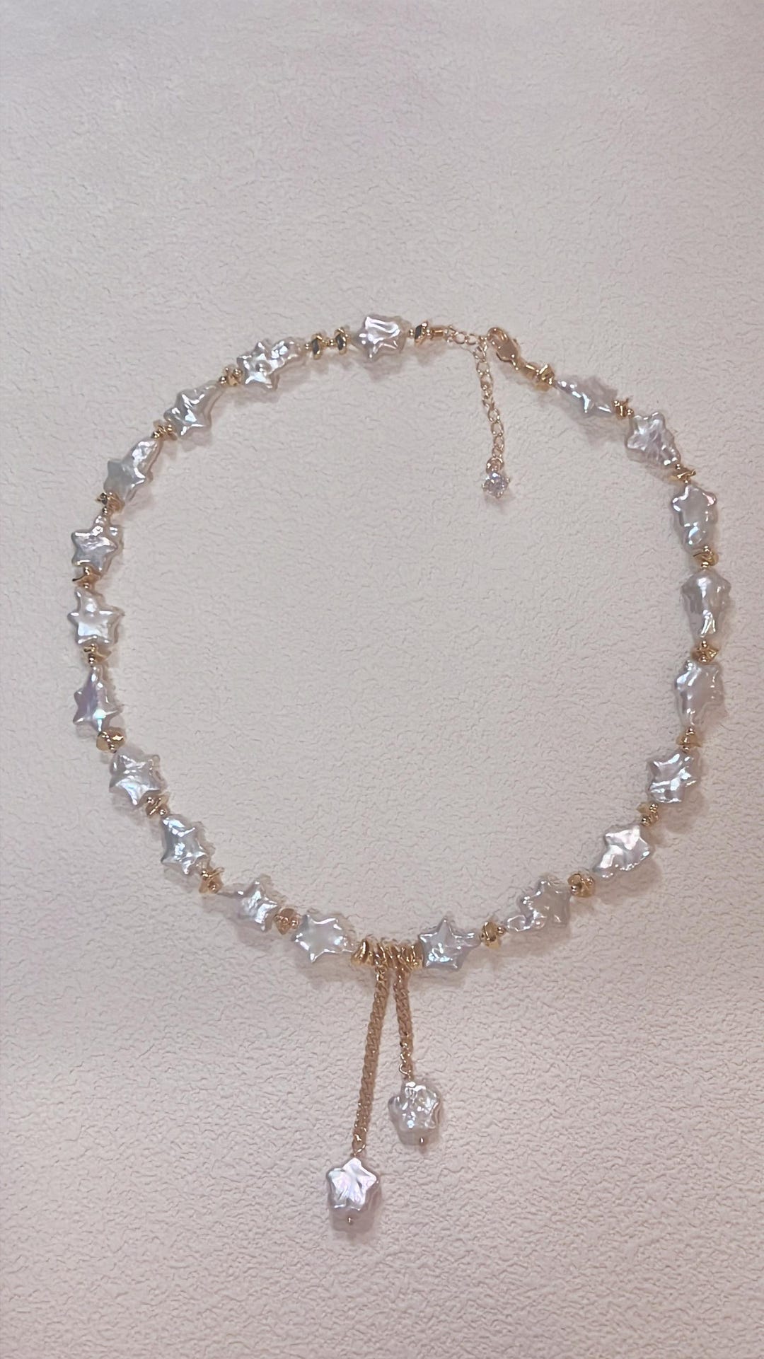 Freshwater Shooting Star Pearl Necklace | 14K Gold Plated - Etsy