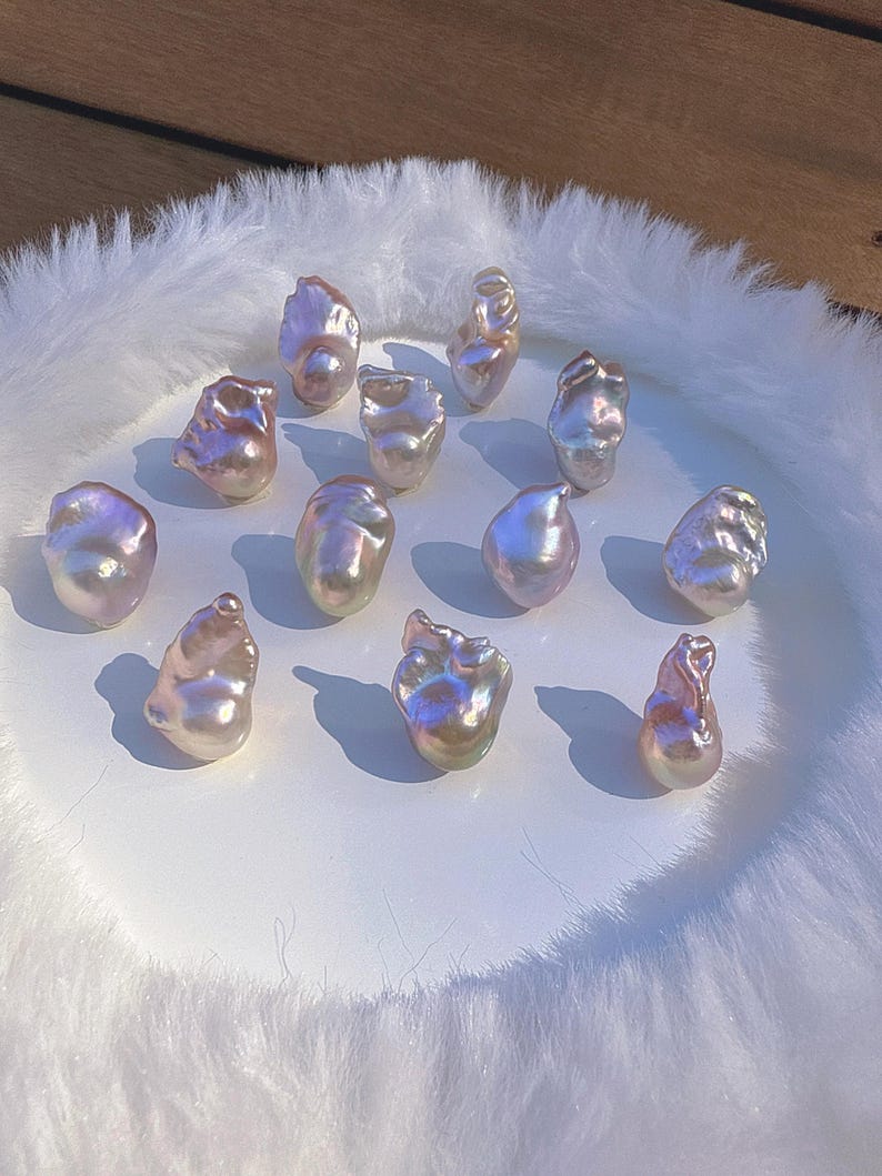 Fireball Baroque Pearl Pendant: 14K Gold Plated S925 Silver| Chain Sold ...