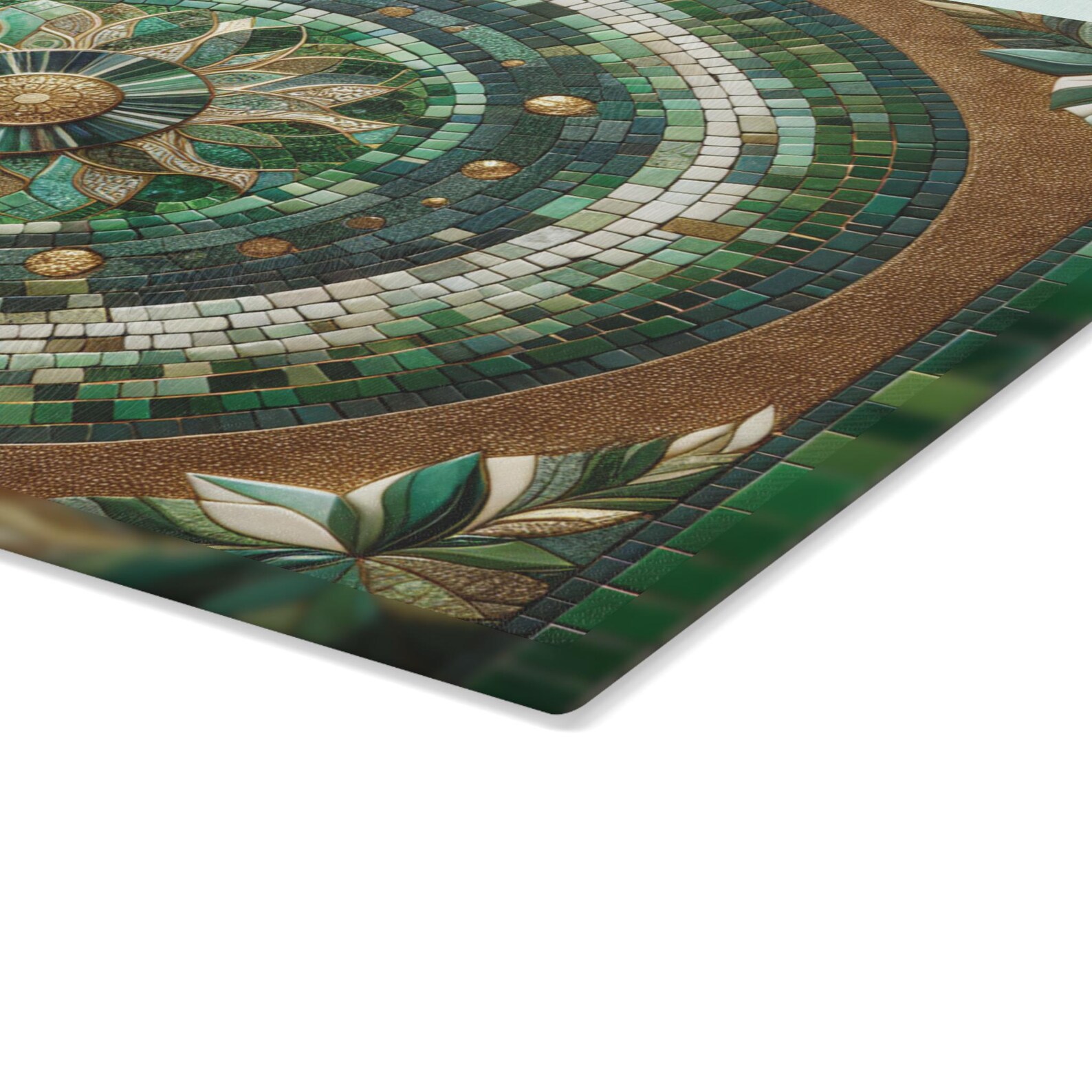 Kitchen Beautiful Green Mosaic Glass Cutting Board, Kitchen Decor ...