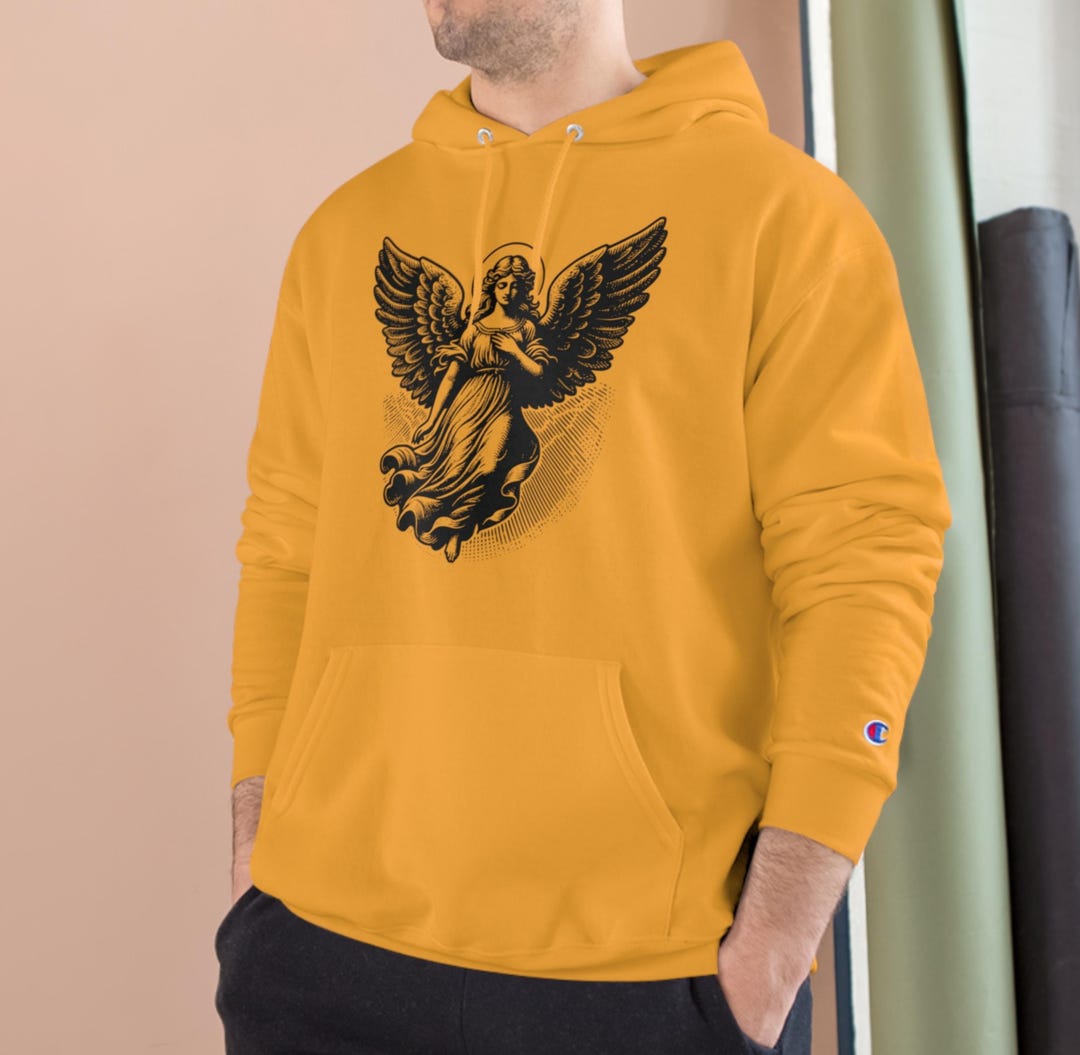 Angel Graphic Champion Hoodie, Cherub Sweater, Heavenly Pullover ...