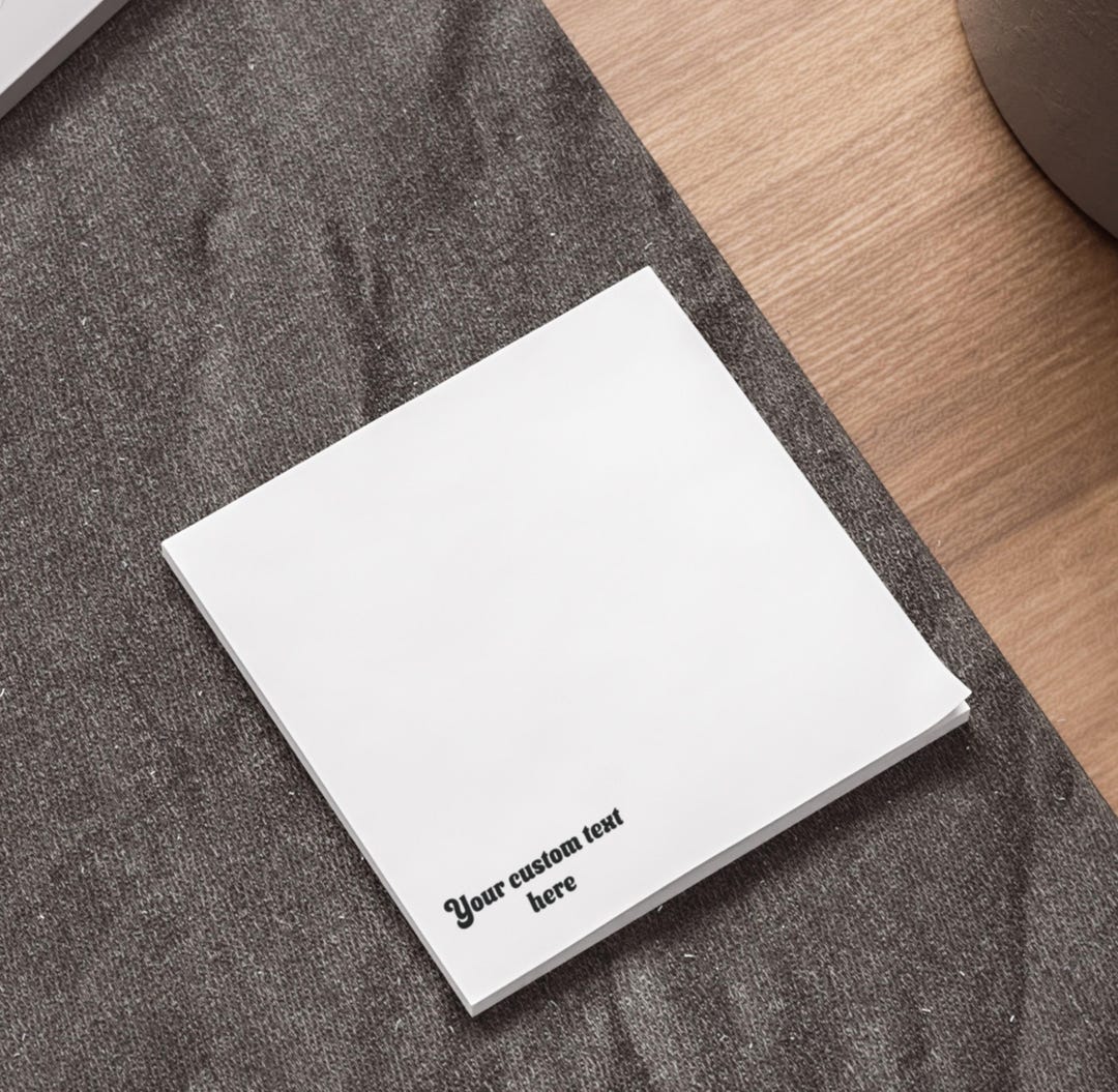 Personalized Custom Text Post-it® Note Pads, Sticky Memo Notes, Office ...