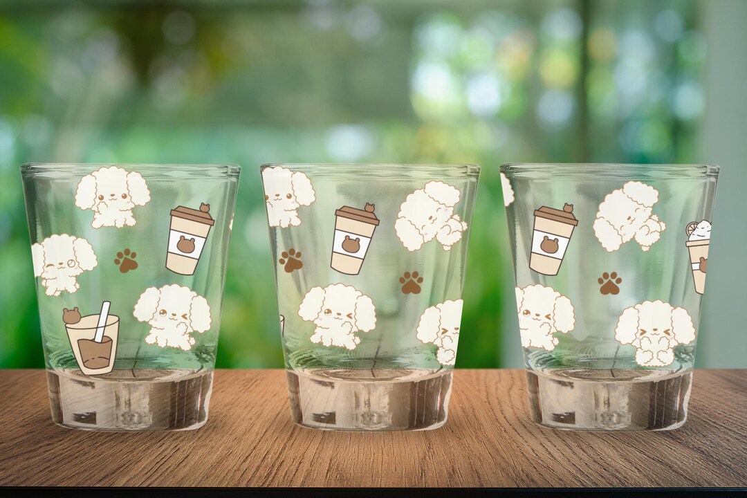 Shot Glass, Cute Kawaii Dog Shot Glass for Animal Lovers, Funny Shot ...