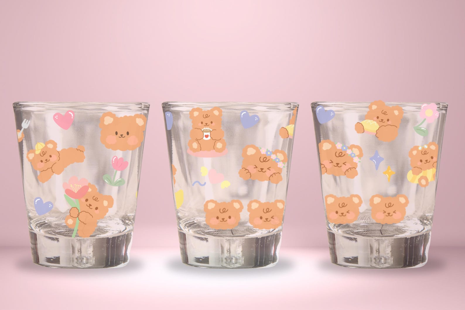 Shot Glass, Cute Kawaii Bear Shot Glass for Animal Lovers, Funny Shot ...