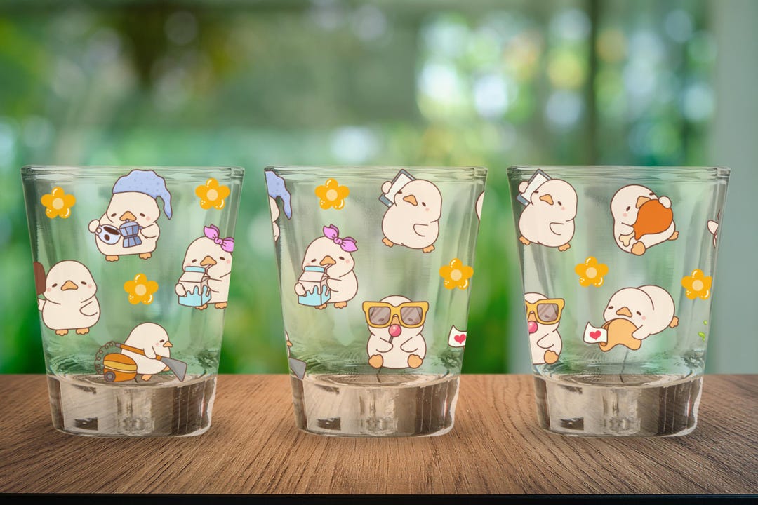 Shot Glass, Cute Kawaii Duck Shot Glass for Animal Lovers, Funny Shot ...