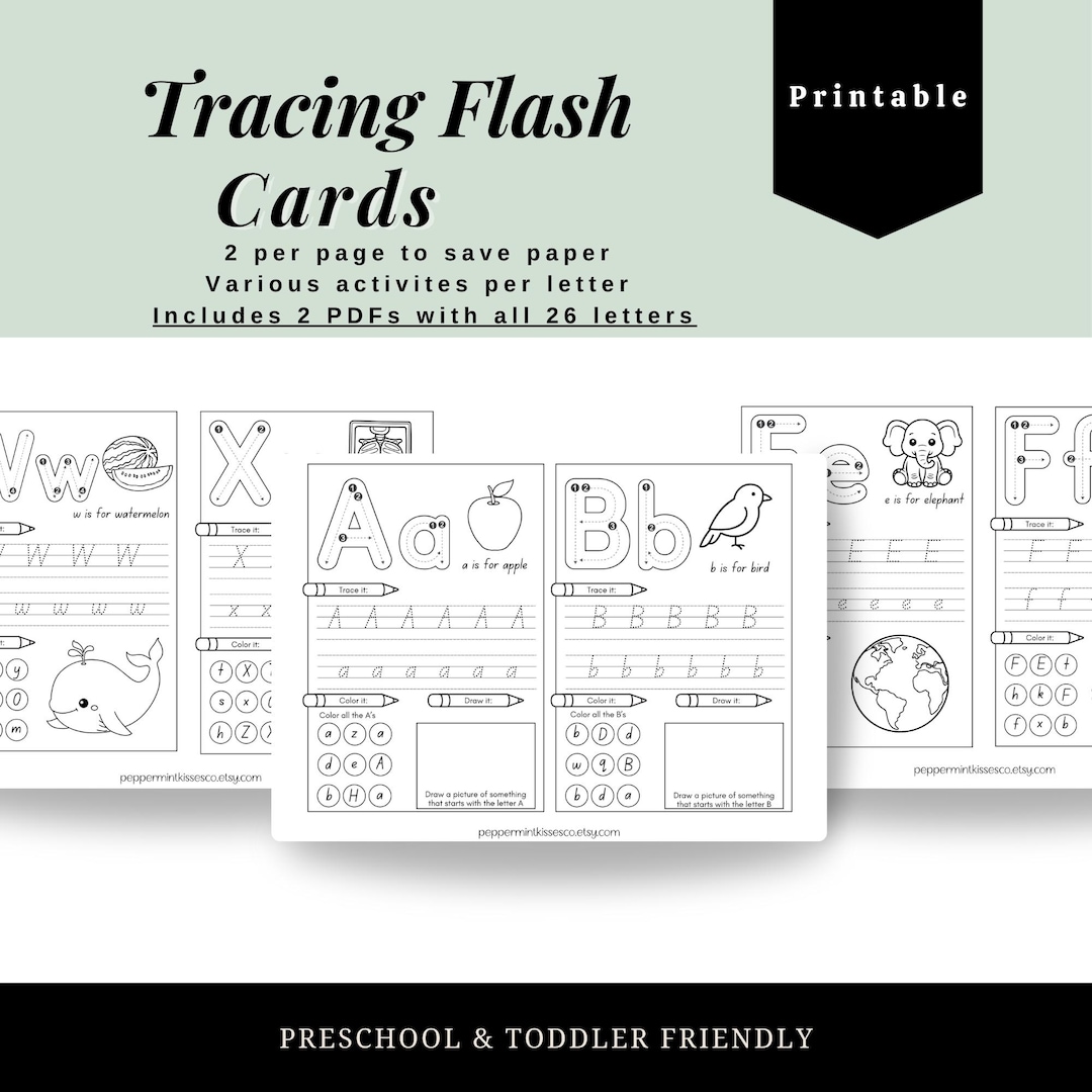 Alphabet Tracing Worksheets A-Z: Preschool Handwriting Practice (PDF ...