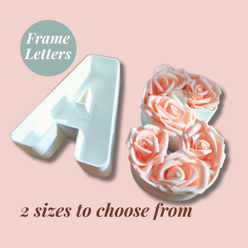 Hollow Letter Frame Fillable Alphabet Sign Standing Number Centerpiece ...