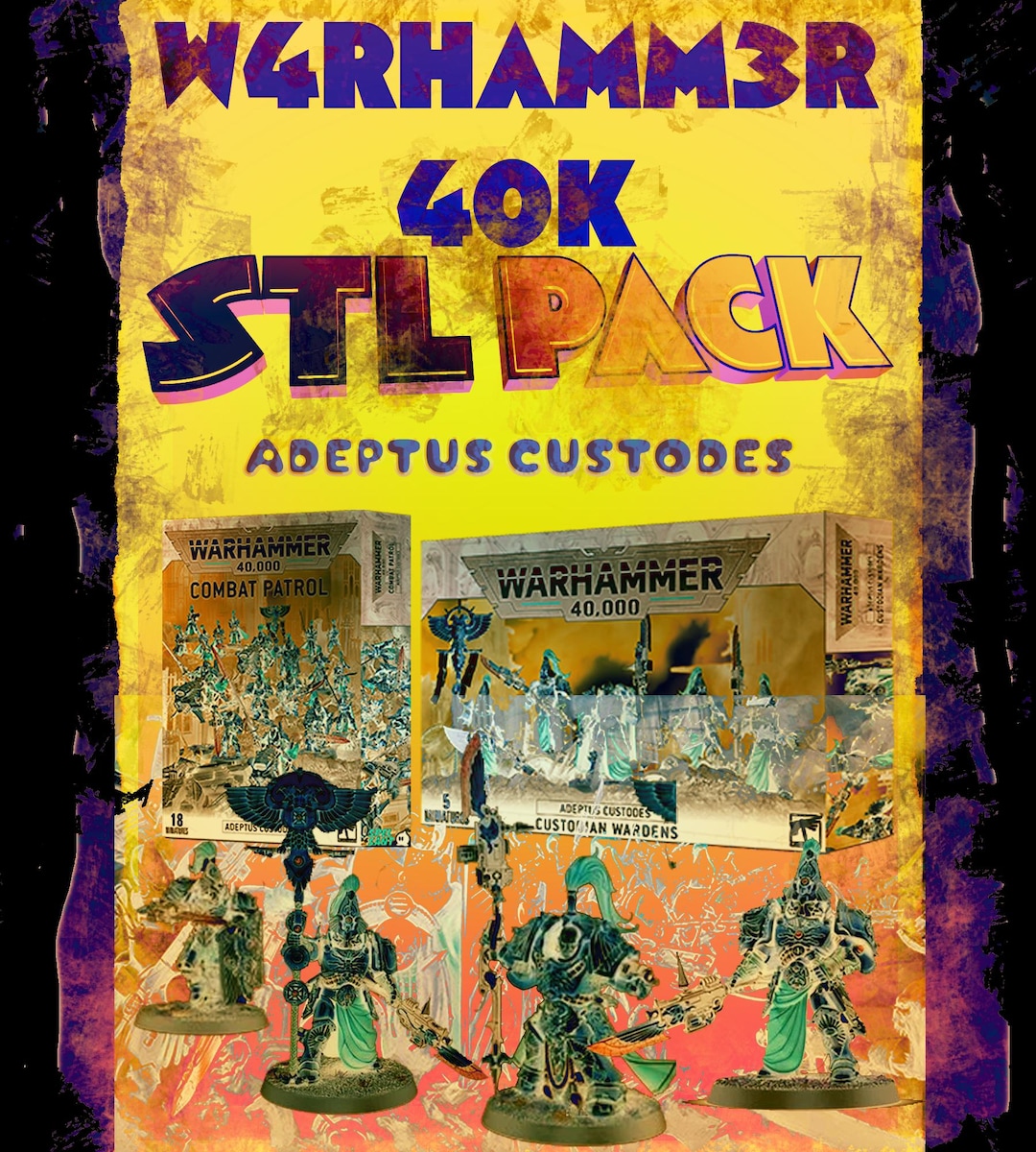 W4rh4mmer 40k STL Pack: Adeptus Custodes - Etsy