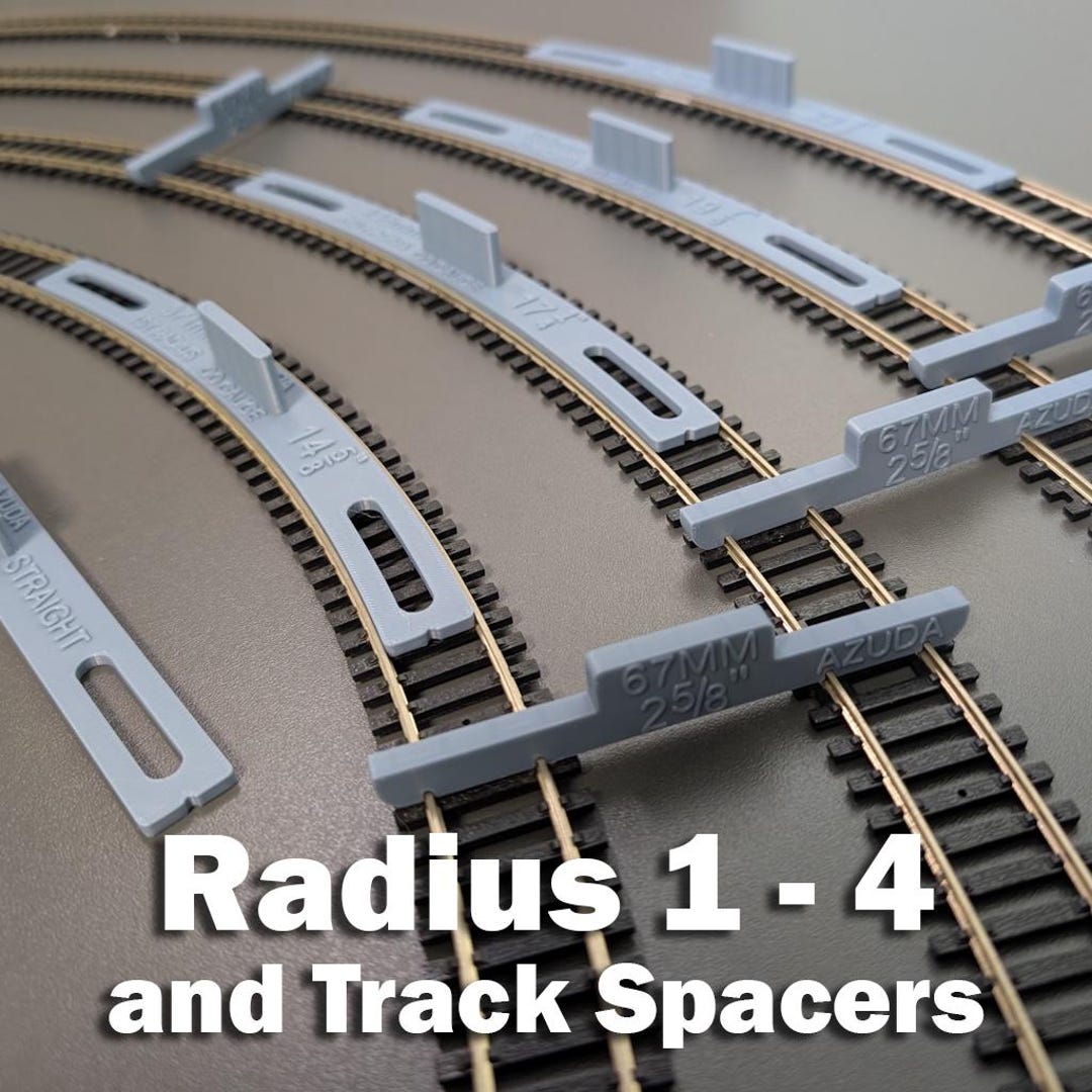 OO Gauge Track Laying Templates – Radius 1 to 4 – 67mm Track Spacing ...
