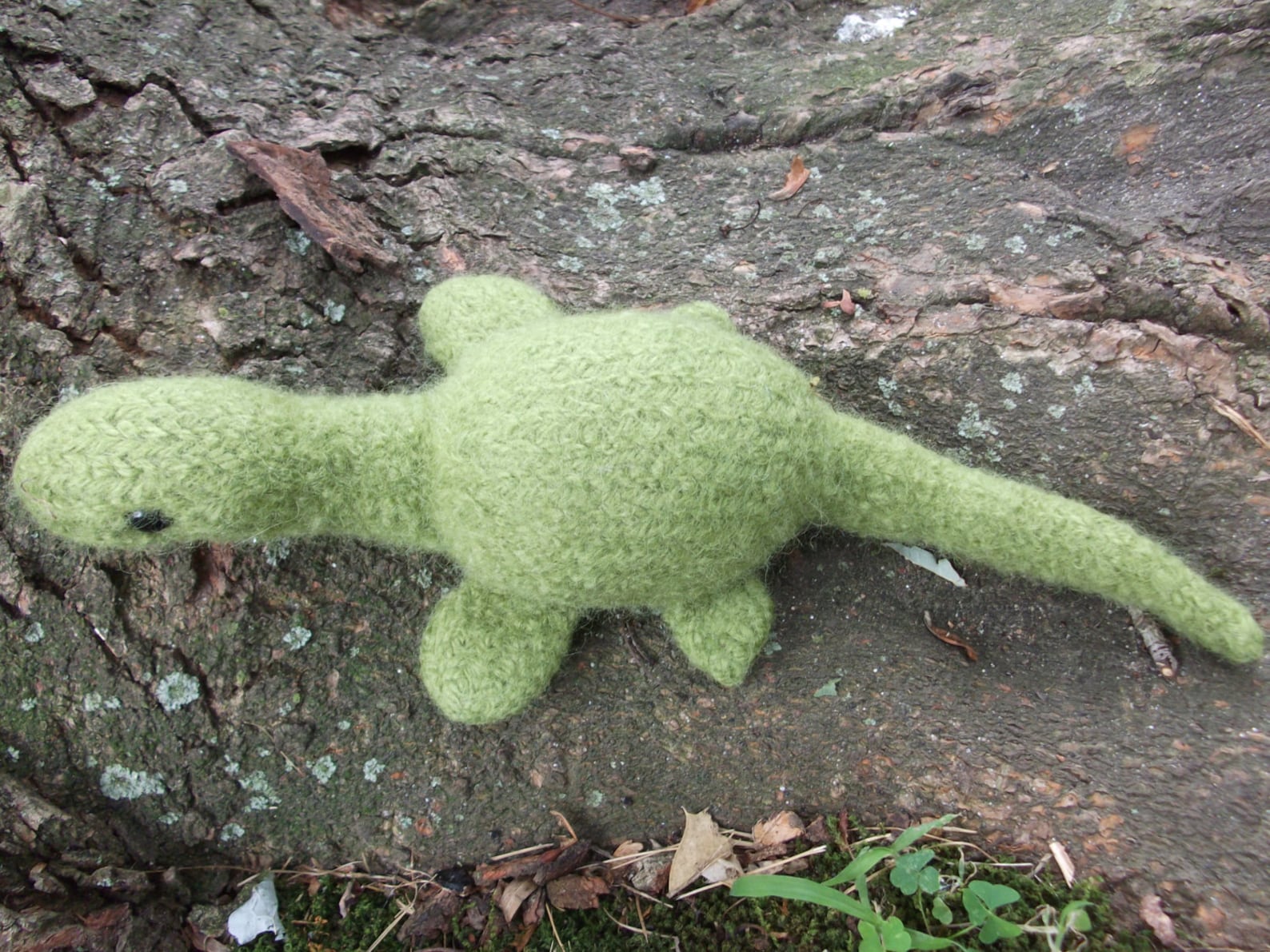Dinosaur Stuffed Animal, Plesiosaurus Plush, True Handmade Knit Felted ...