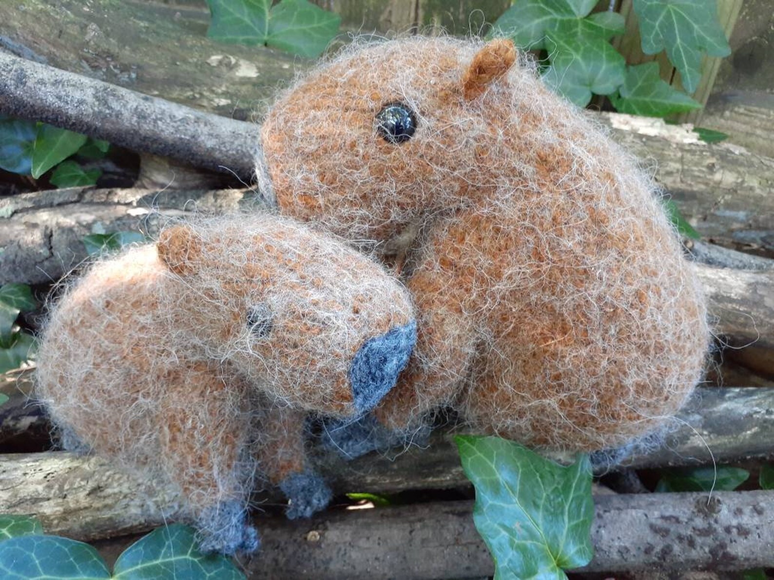 Capybara Stuffed Animal, True Handmade Plush, Hand Knit and Felted. - Etsy
