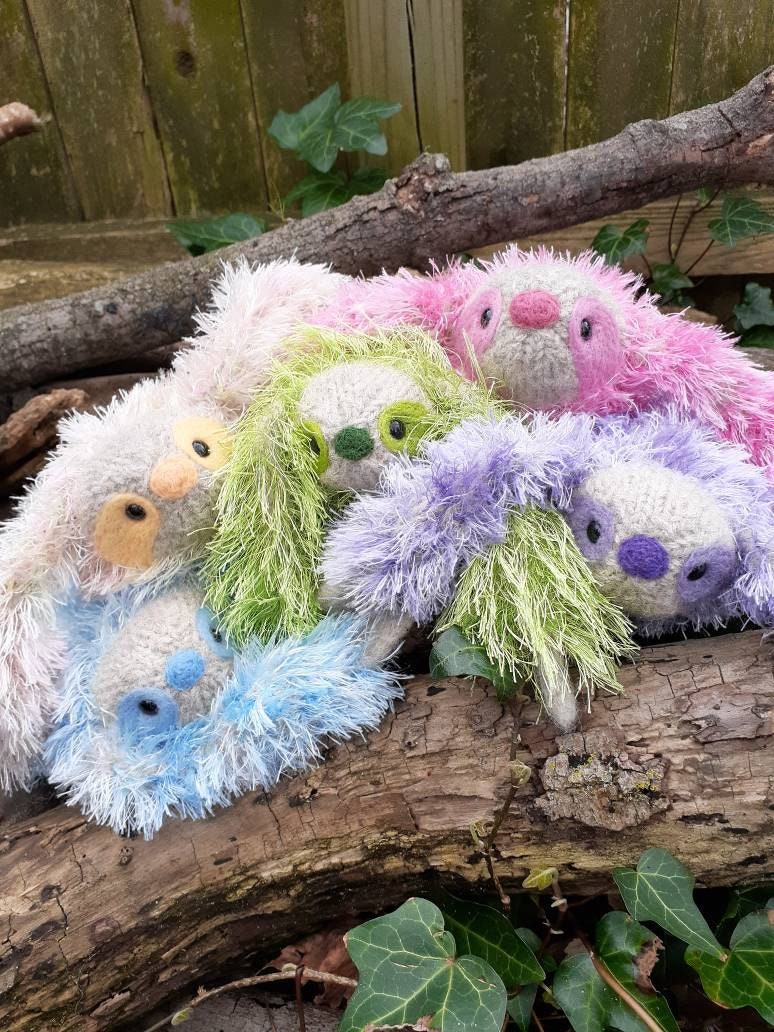 Sloth stuffed animal pastel Spring colors plush | Etsy