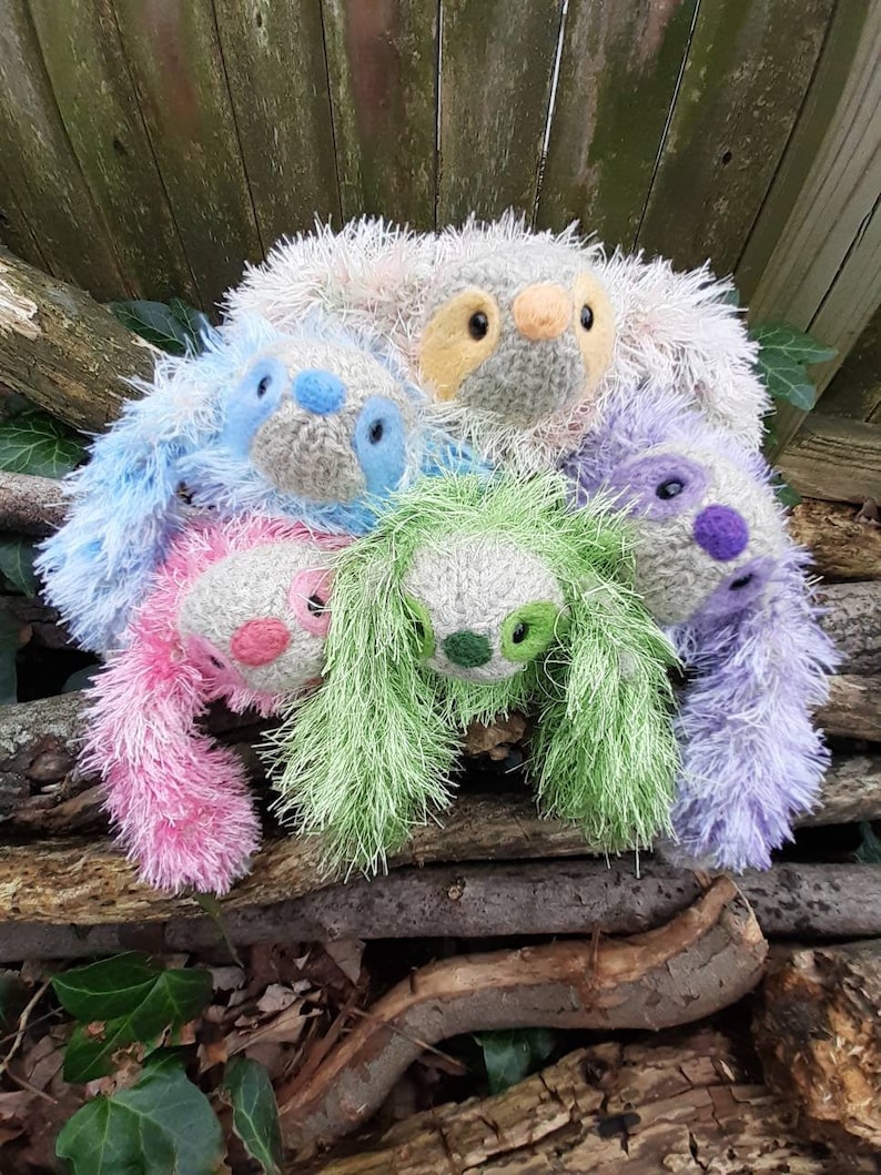 Sloth Stuffed Animal Pastel Spring Colors Plush - Etsy