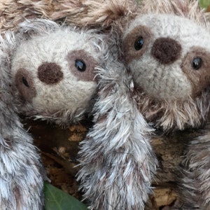 Sloth Stuffed Animal, Limited Edition Tri-color Furry Plush, True ...