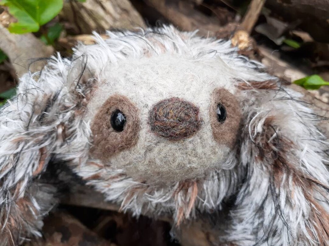 Sloth Stuffed Animal, Limited Edition Tri-color Furry Plush, True ...