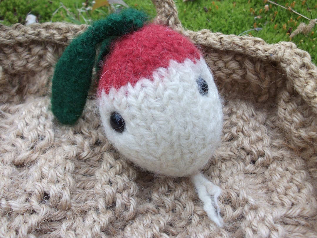 Radish Plush, Hand Knit and Felted Stuffed Toy, True Handmade. - Etsy