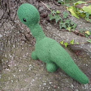 Brontosaurus Plush, Dinosaur Stuffed Animal, True Handmade Knit and ...