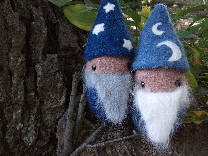 Wizard Stuffed Toy Hand Knit Sorcerer Plush Felted Merlin - Etsy