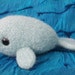 Whale Stuffed Animal, Blue Whale Plush, True Handmade, Knit and Felted ...