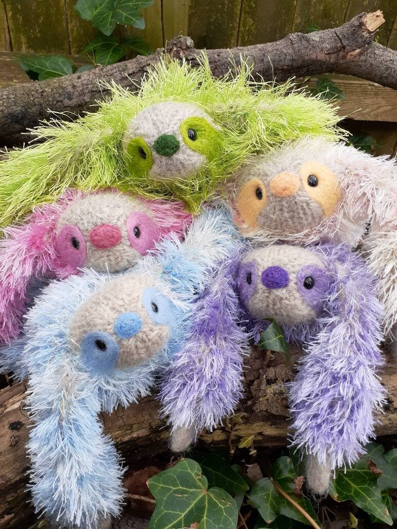 Sloth stuffed animal pastel Spring colors plush | Etsy