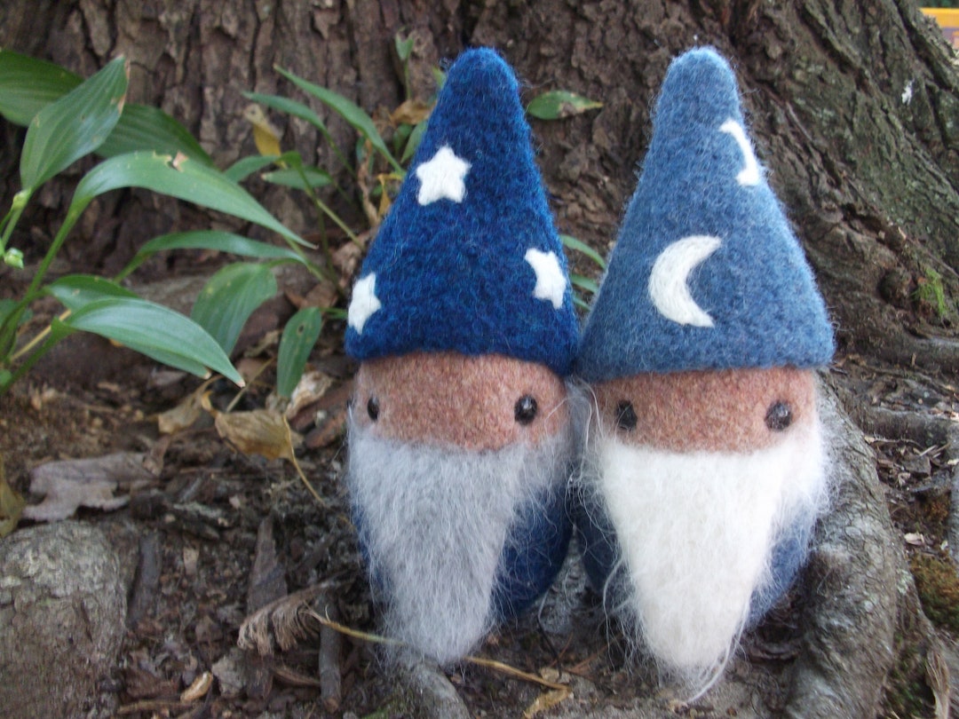 Wizard Stuffed Toy, Hand Knit Sorcerer Plush, Felted Merlin Doll - Etsy