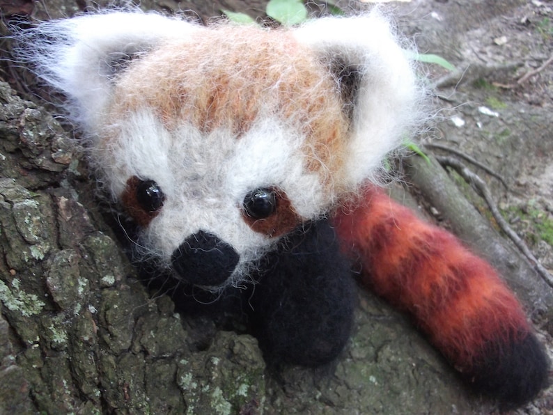 Red Panda Stuffed Animal True Handmade Plush Knitted Felted - Etsy