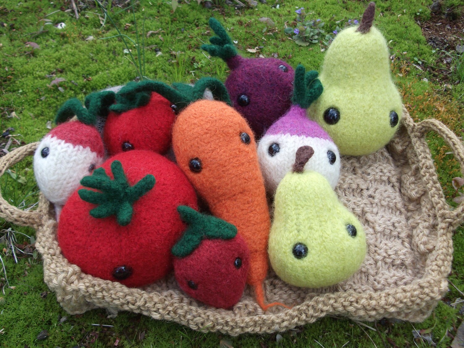 Radish Plush, Hand Knit and Felted Stuffed Toy, True Handmade. - Etsy