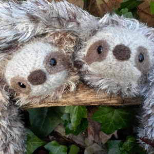 Sloth Stuffed Animal, Limited Edition Tri-color Furry Plush, True ...
