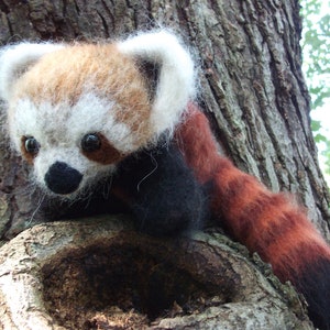 Red Panda Stuffed Animal, True Handmade Plush, Knitted, Felted and ...