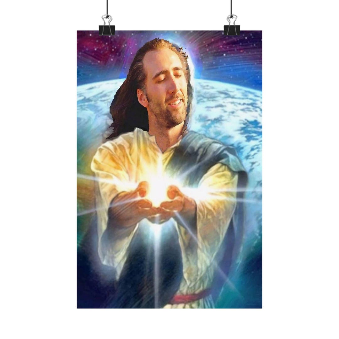Jesus Cage Matte Vertical Posters | Jesus Cage Matte Poster | Jesus ...