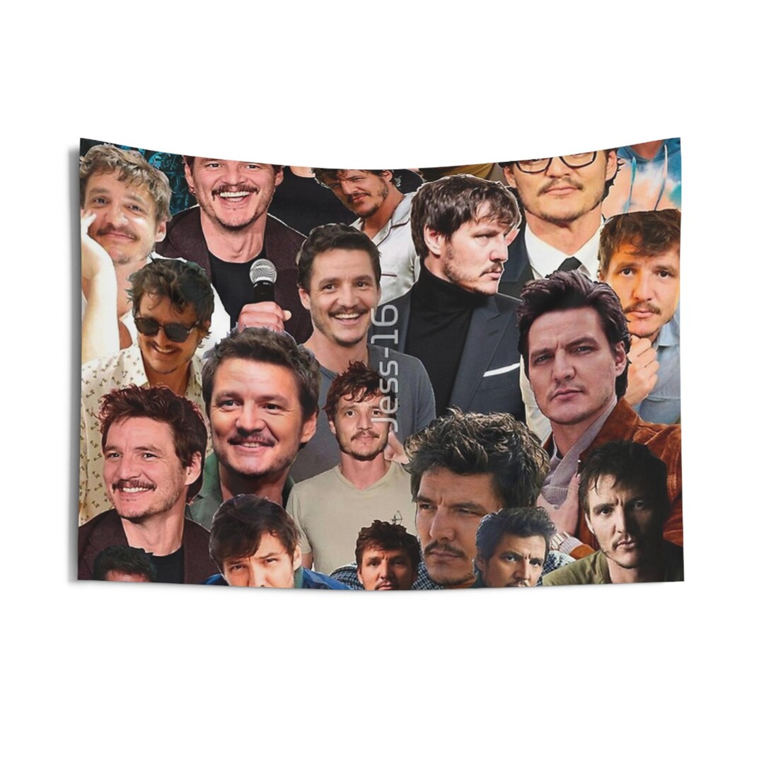 Pedro Pascal Photo Collage 2 Indoor Wall Tapestries | Pedro Pascal ...