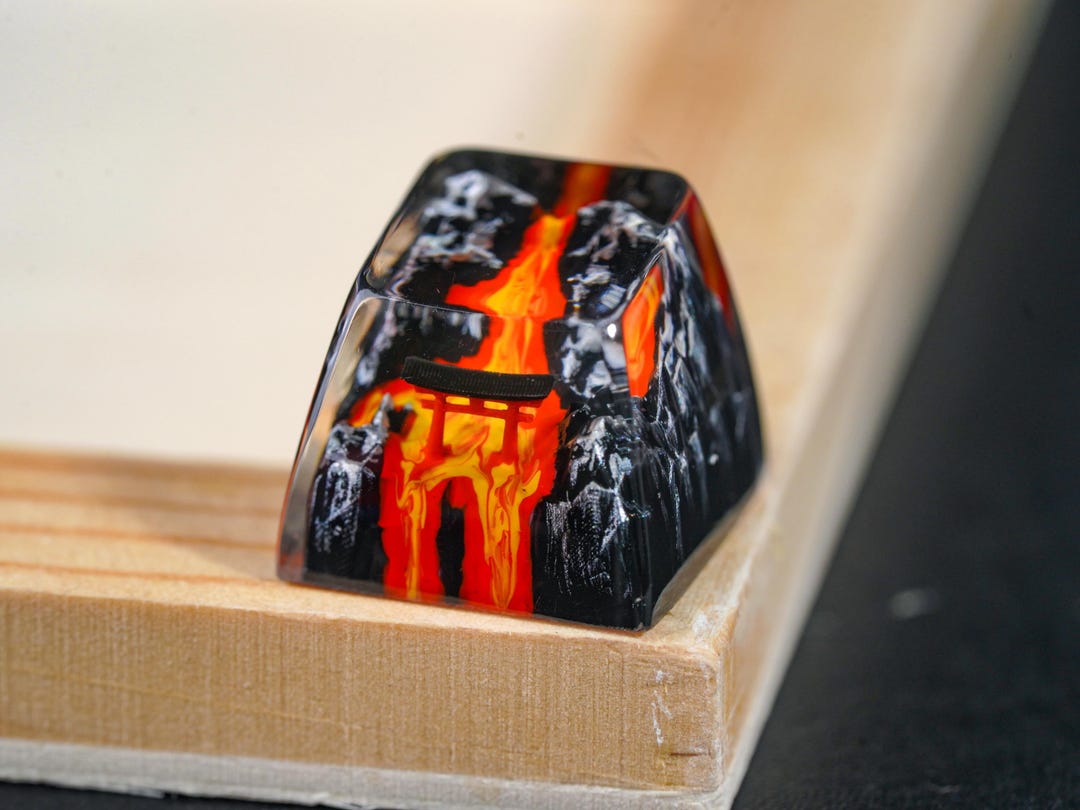 Volcano Torii Gate Artisan Keycap, Japanese Shrine Sun Goddess Keycap ...