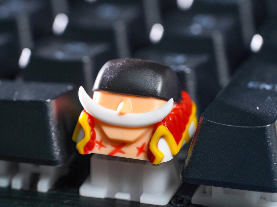 Captain White Beard Keycap, Anime Sea Thieves Artisan Keycap, Handmade ...