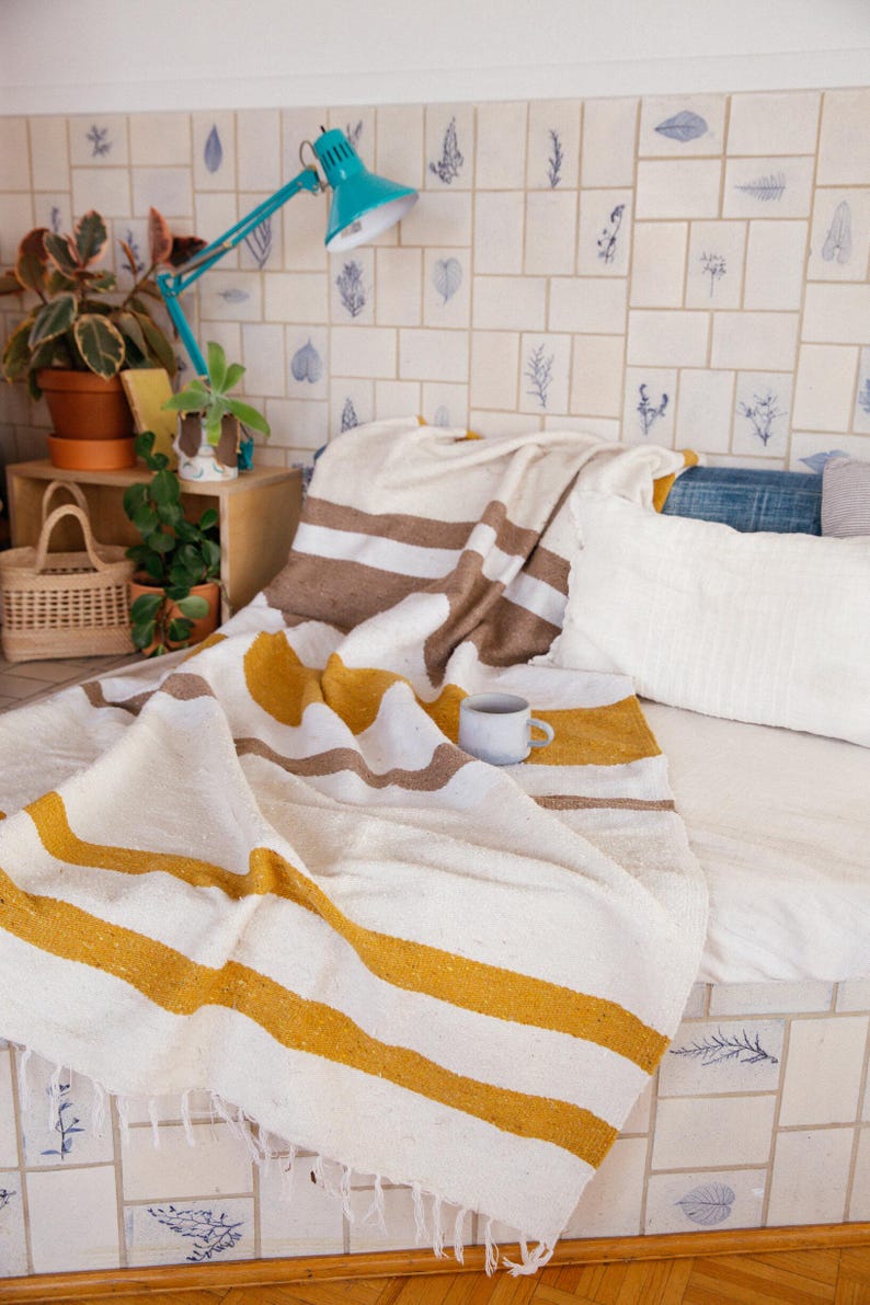 Luna Sol - Blanket Roll | Handwoven Mexican Blanket | Soft & Durable ...